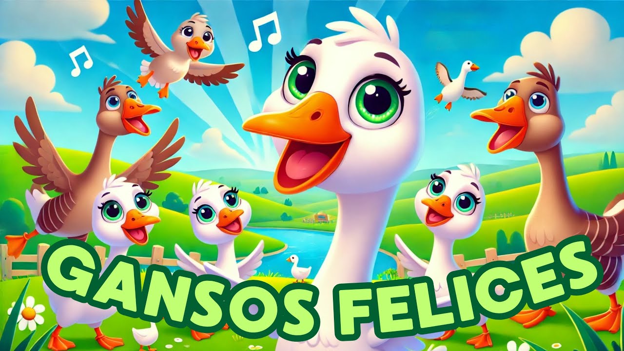 🎵🦢👵🎬Dos Gansitos Felices - Canción Infantil Animada 🦢🎶 - YouTube