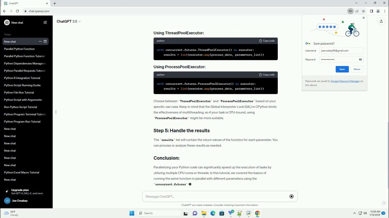 python run same function in parallel with different parameters - YouTube