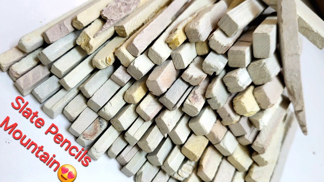 Slate Pencil Mountain Making🤩 Slate Pencils UNBOXING♥️ Chalk☺️ Slate ...