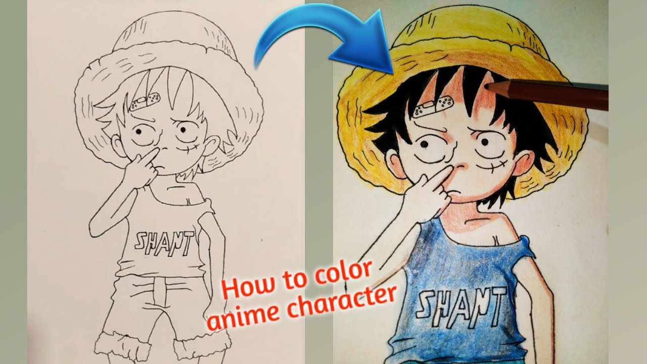 How to color anime characters 🎨 || Easy Tutorial using Simple colour ...