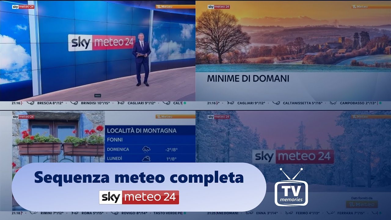 Sky Meteo 24 - Sequenza meteo completa [2020-2021, ore 21:15] - YouTube
