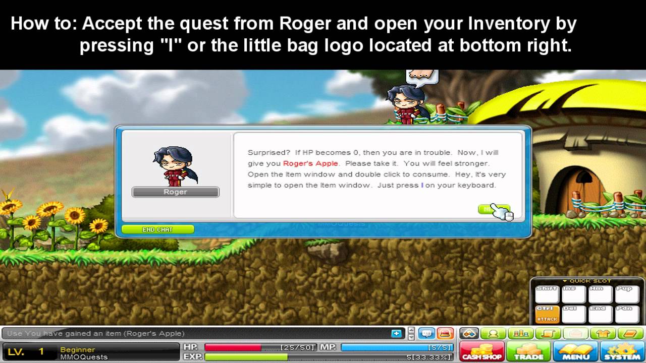 MapleStory Quest "Roger and Apple" - YouTube