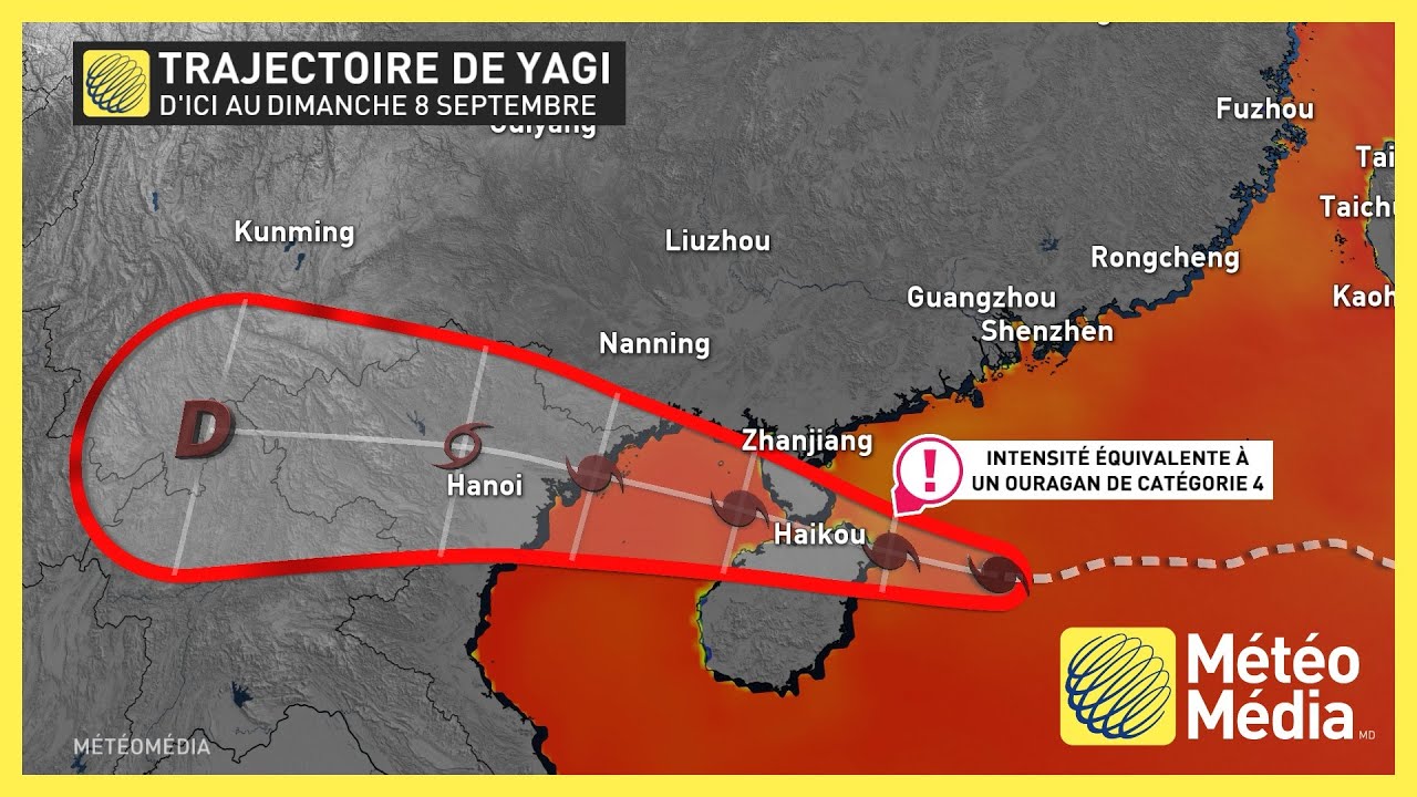 Le super typhon Yagi le plus puissant sur Terre va frapper une région ...