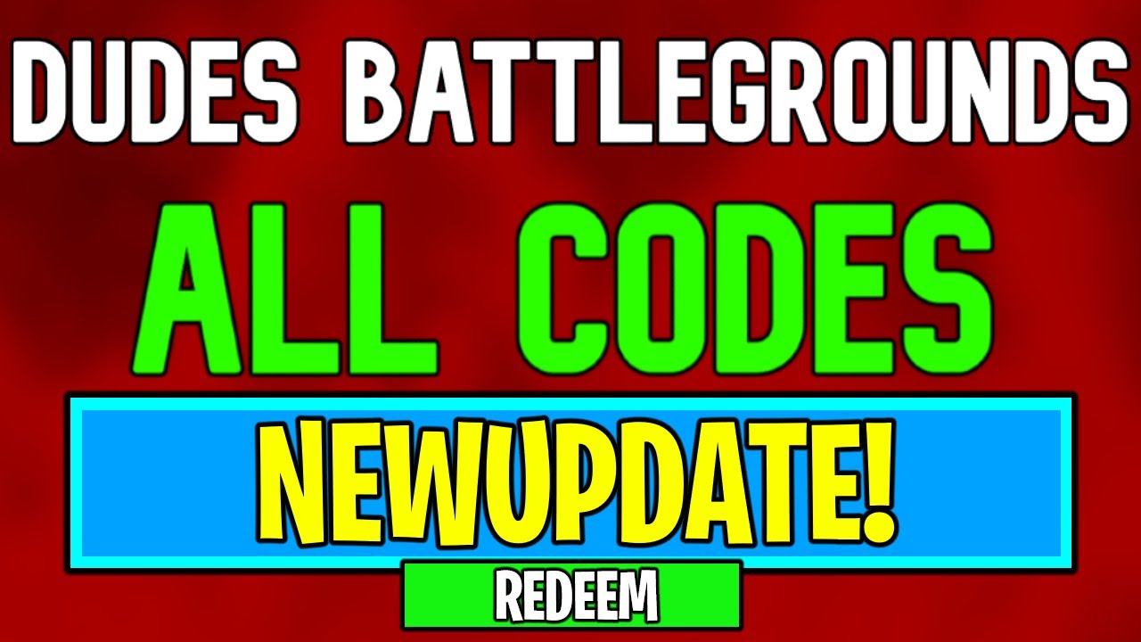 New Dudes Battlegrounds Codes | Roblox Dudes Battlegrounds Codes (July ...