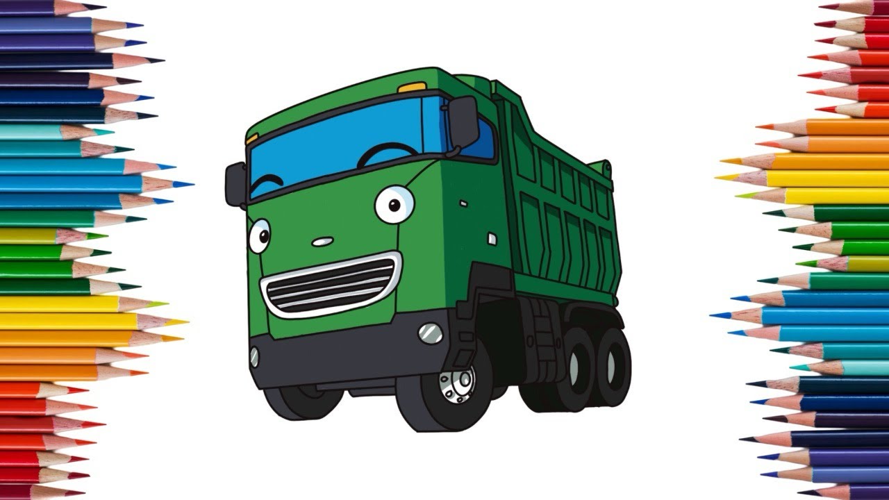 Drawing and coloring MAX from Tayo the little bus | menggambar dan ...