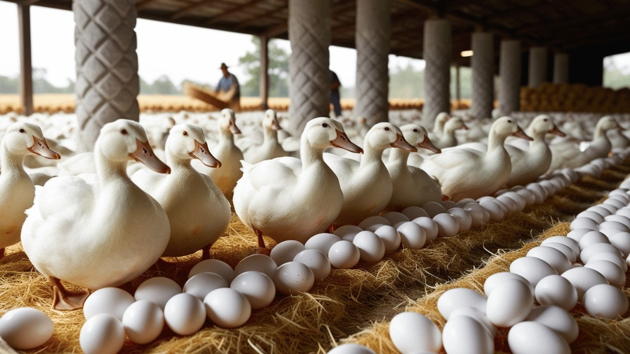 How to Raise Laying Ducks - Feeding Ducks & Harvesting Eggs - YouTube