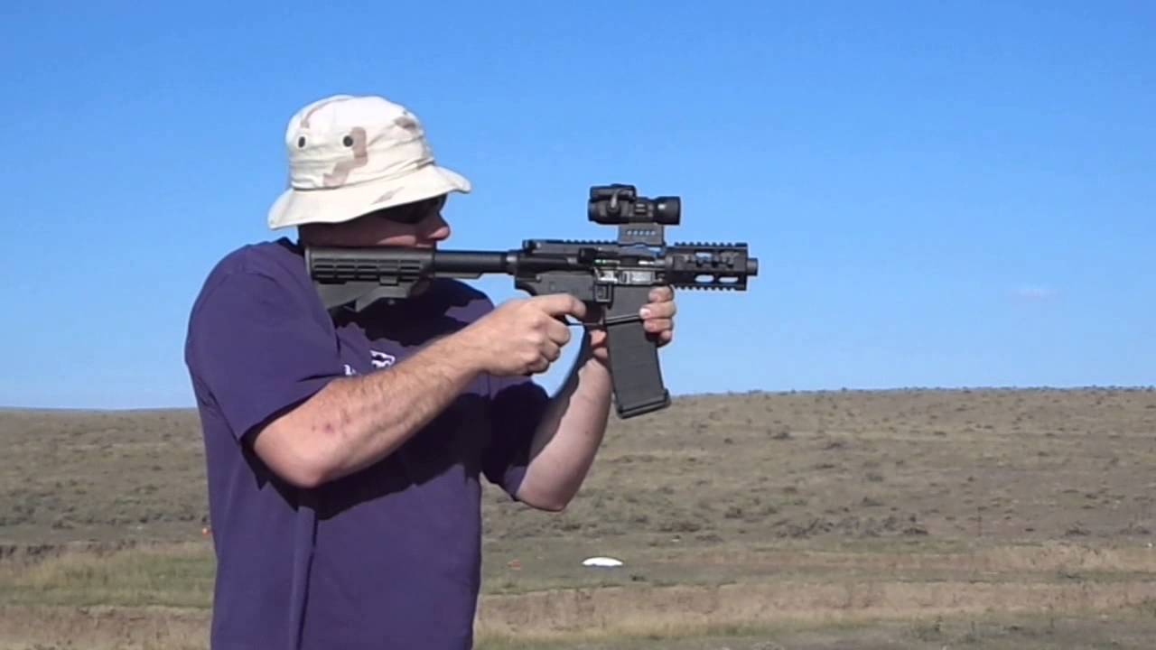 4.5" Barreled AR-15 Upper Fired Semi Auto on a SBR - YouTube