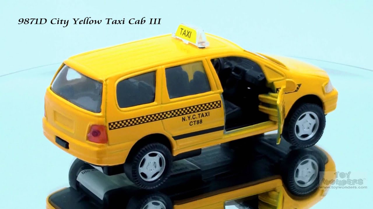 9871D City Yellow Taxi Cab III Diecast Wholesale - YouTube