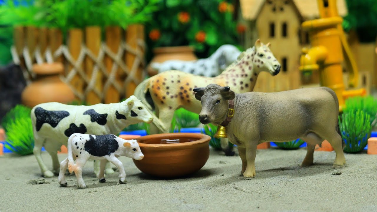 animal video, cartoon video, horses, cattle, abcd, tractor, jesibi gadi ...