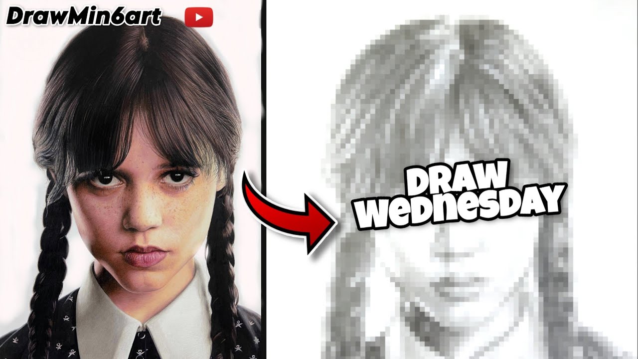 Draw Wednesday use Pencil - YouTube
