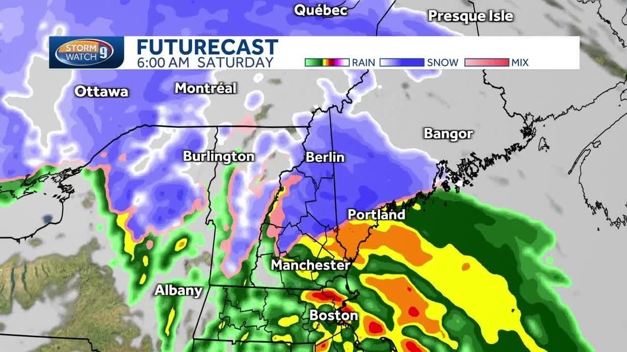 New Hampshire hourly weather: Track snow and rain for storm Friday into ...