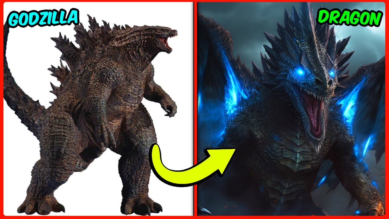 Godzilla CHARACTERS As Dragons 2023 - YouTube