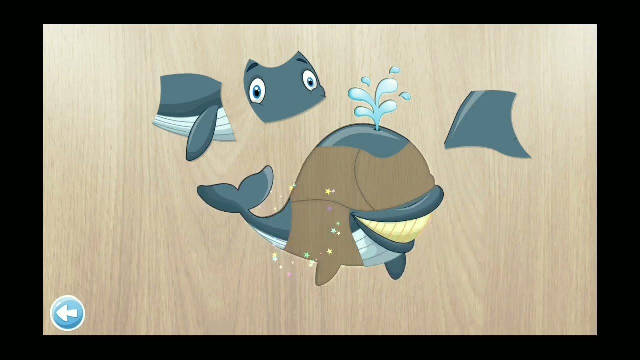 🐳🐋 Whale Puzzle 🧩 with Animal Name and Sound - 384 Puzzles for Kids ...