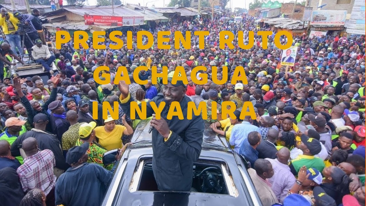 RUTO AND GACHAGUA BACK TO THEIR NORMAL ROOTS AS THEY LAND IN NYAMIRA ...