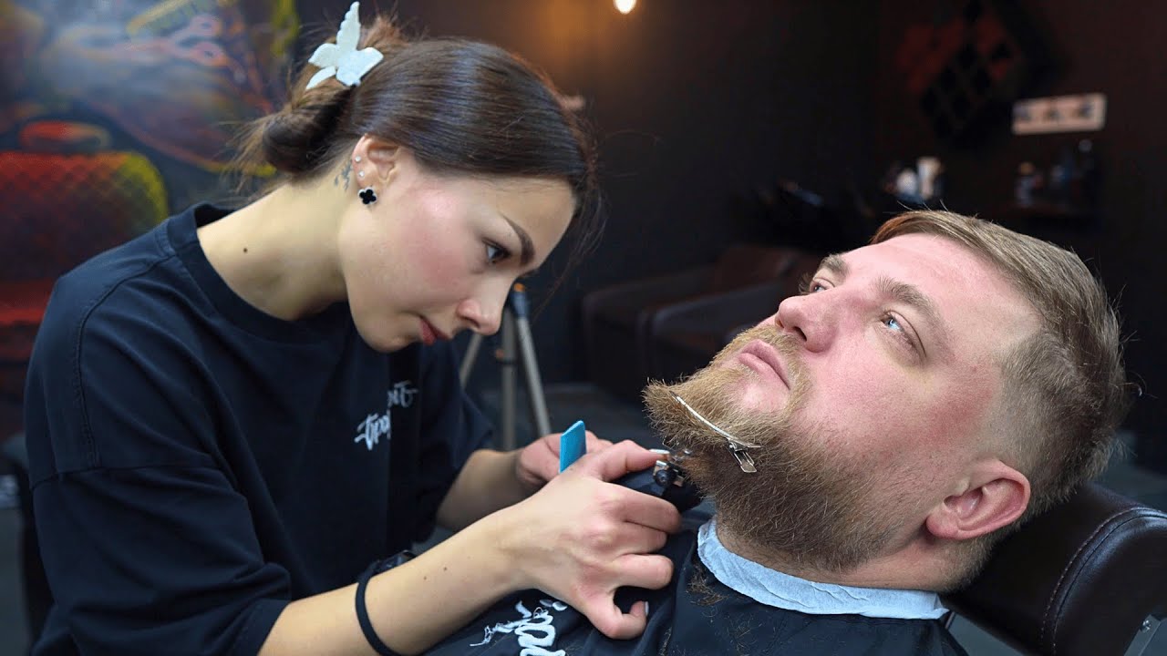 Peak Pleasure Full Grooming Session by Beautiful Lady Barber Miroslava ...