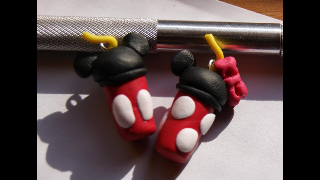 Mickey and Minnie Mouse Tumbler: Polymer Clay - YouTube