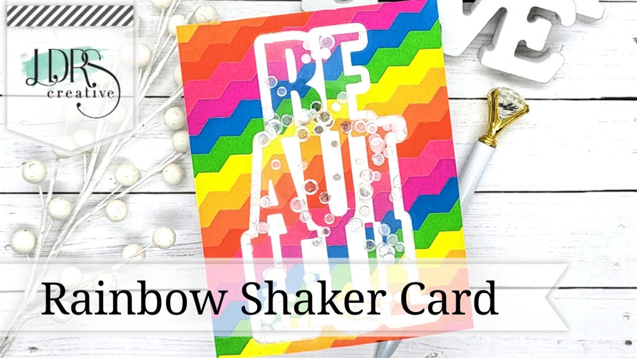 Easy Rainbow Shaker Card - YouTube