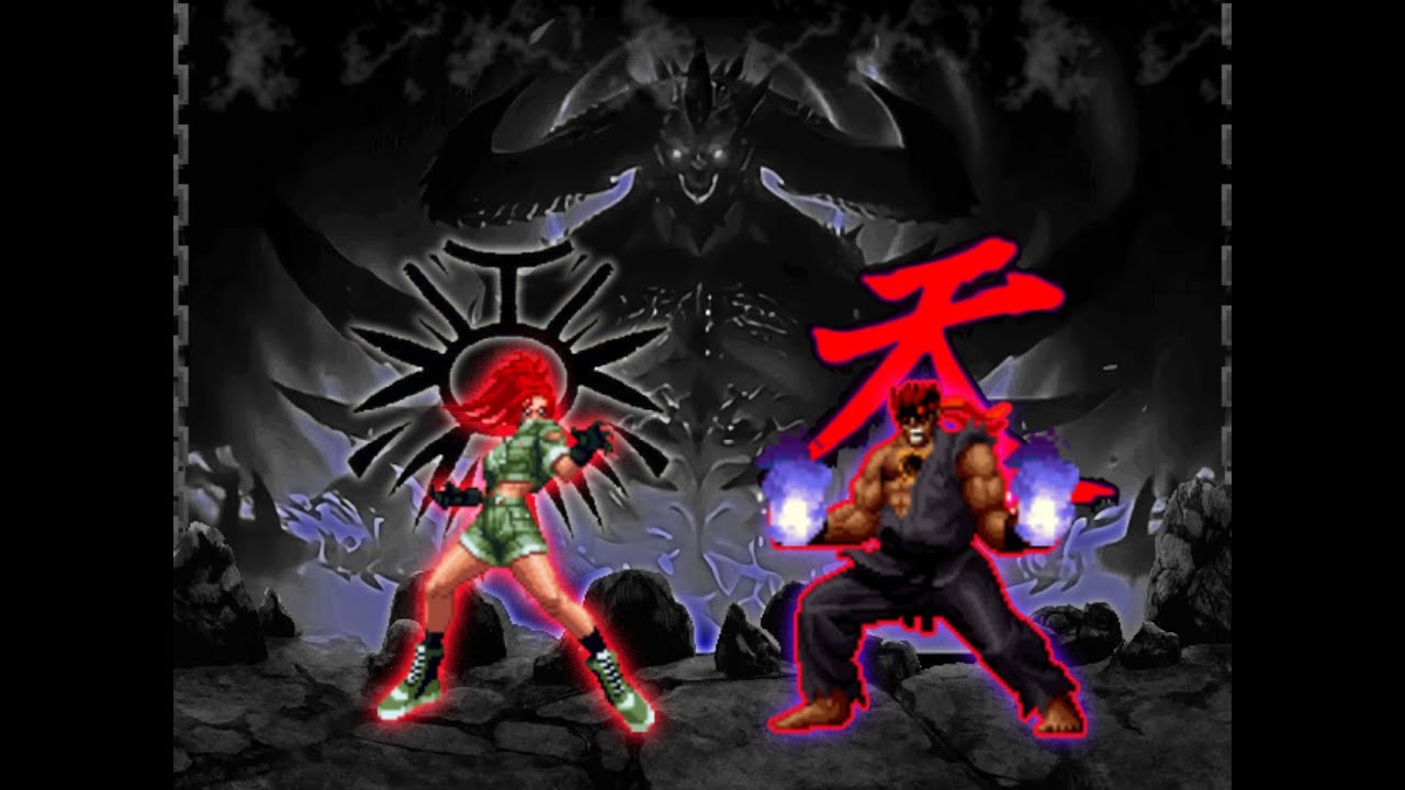 Orochi Leona VS. Evil Ryu - YouTube