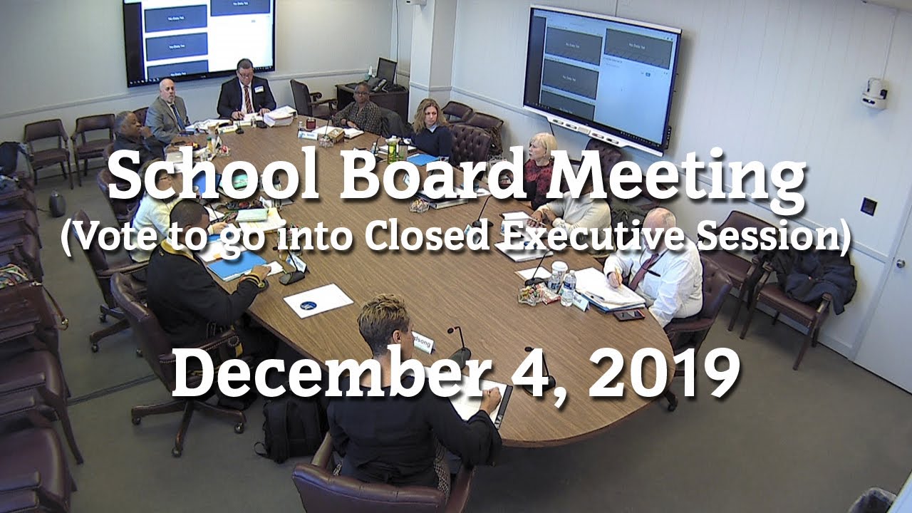 School Board Meeting (12-4-19) - YouTube