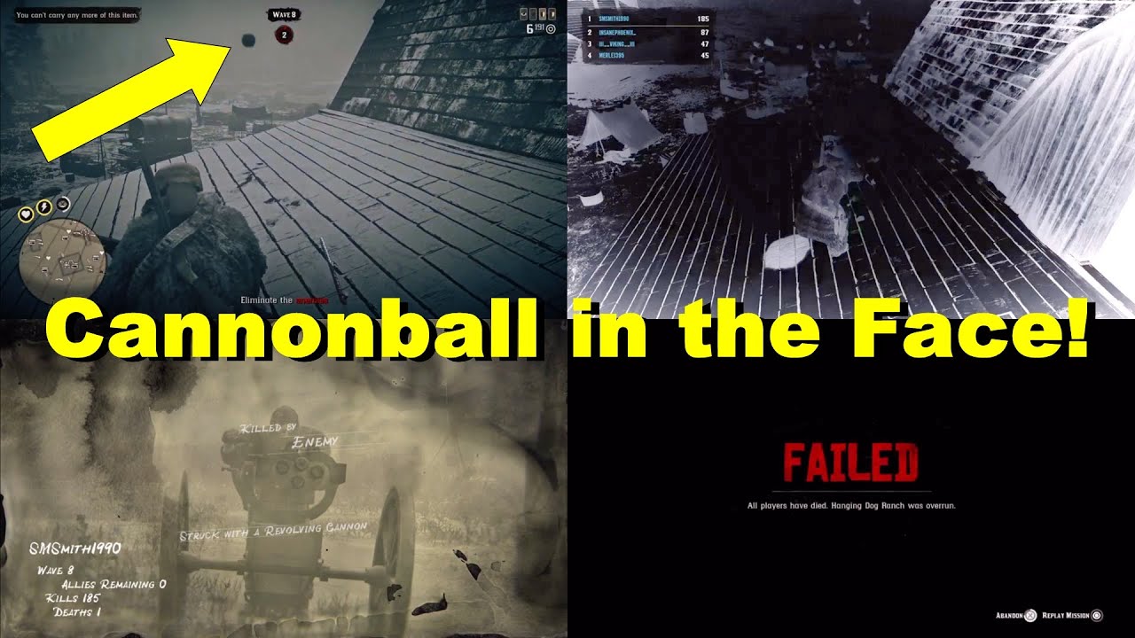 Cannon Ball in the Face! - Red Dead Online - YouTube