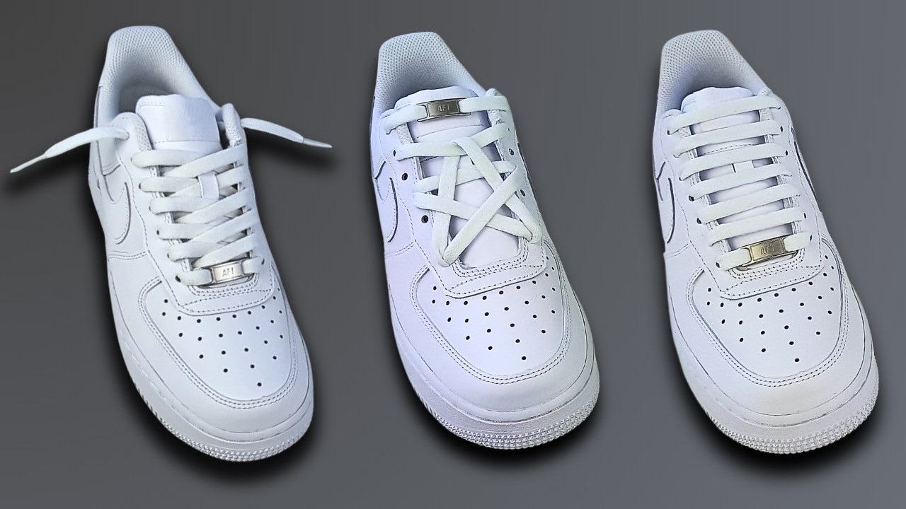 5 COOL WAYS TO LACE AIR FORCE 1s | Nike AF1 Lacing - YouTube