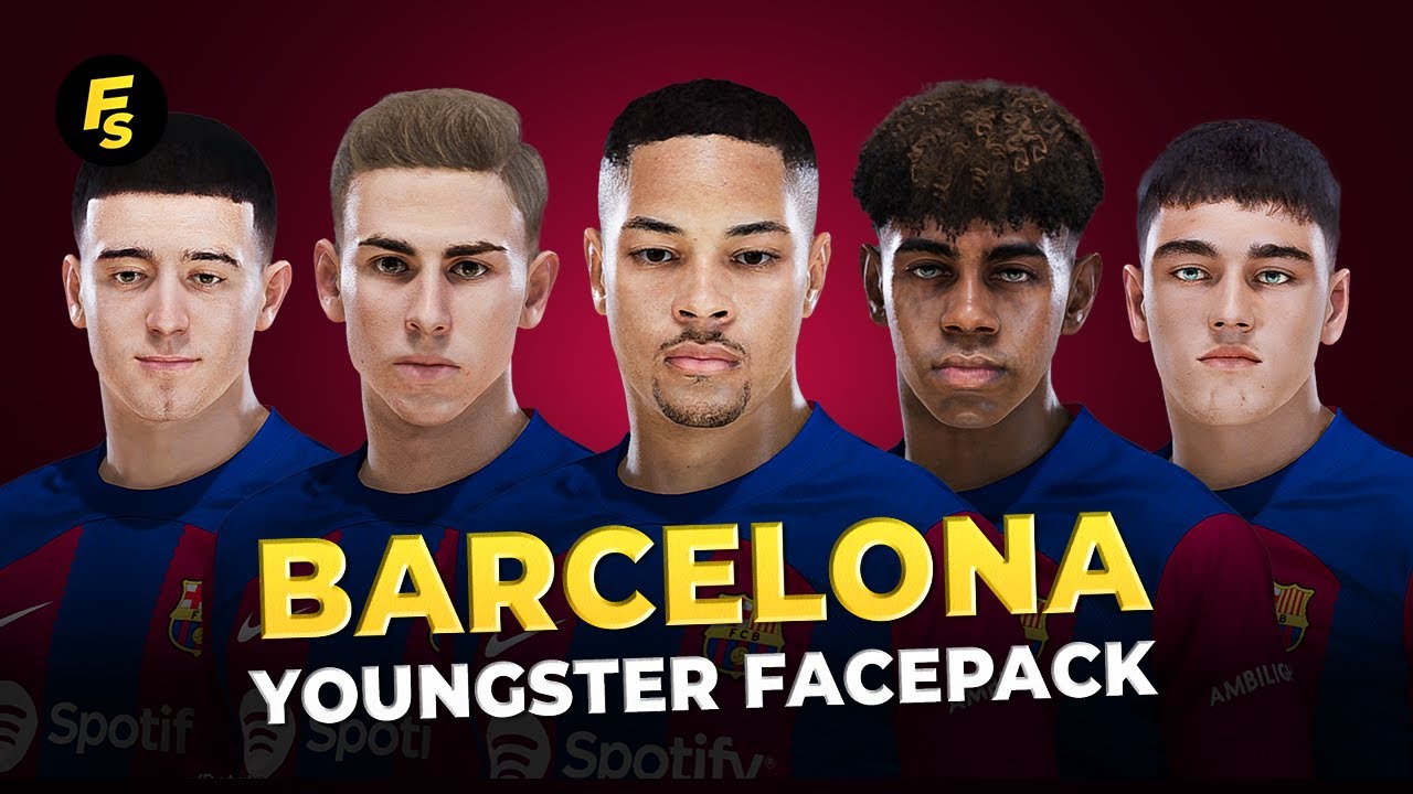 Barcelona Youngster Facepack - Football Life 2024 & PES 2021 (PC) - YouTube