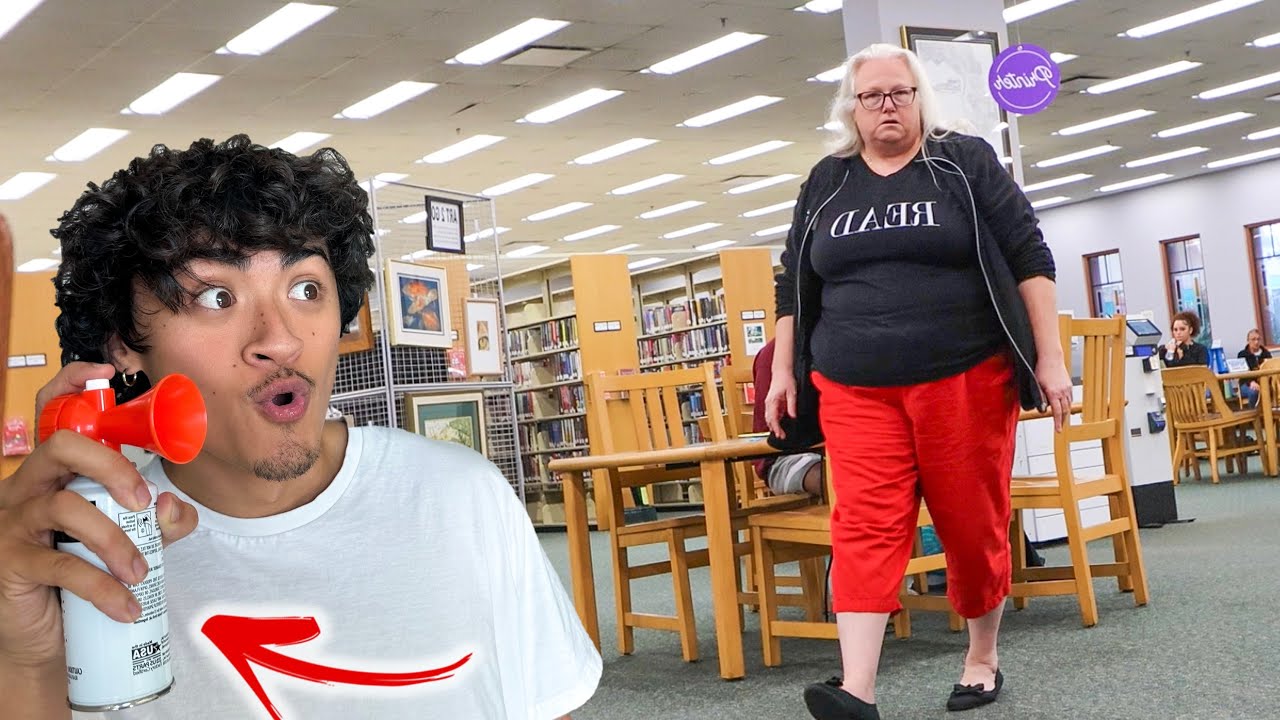 LAST TO LEAVE LIBRARY WINS $10,000 - YouTube