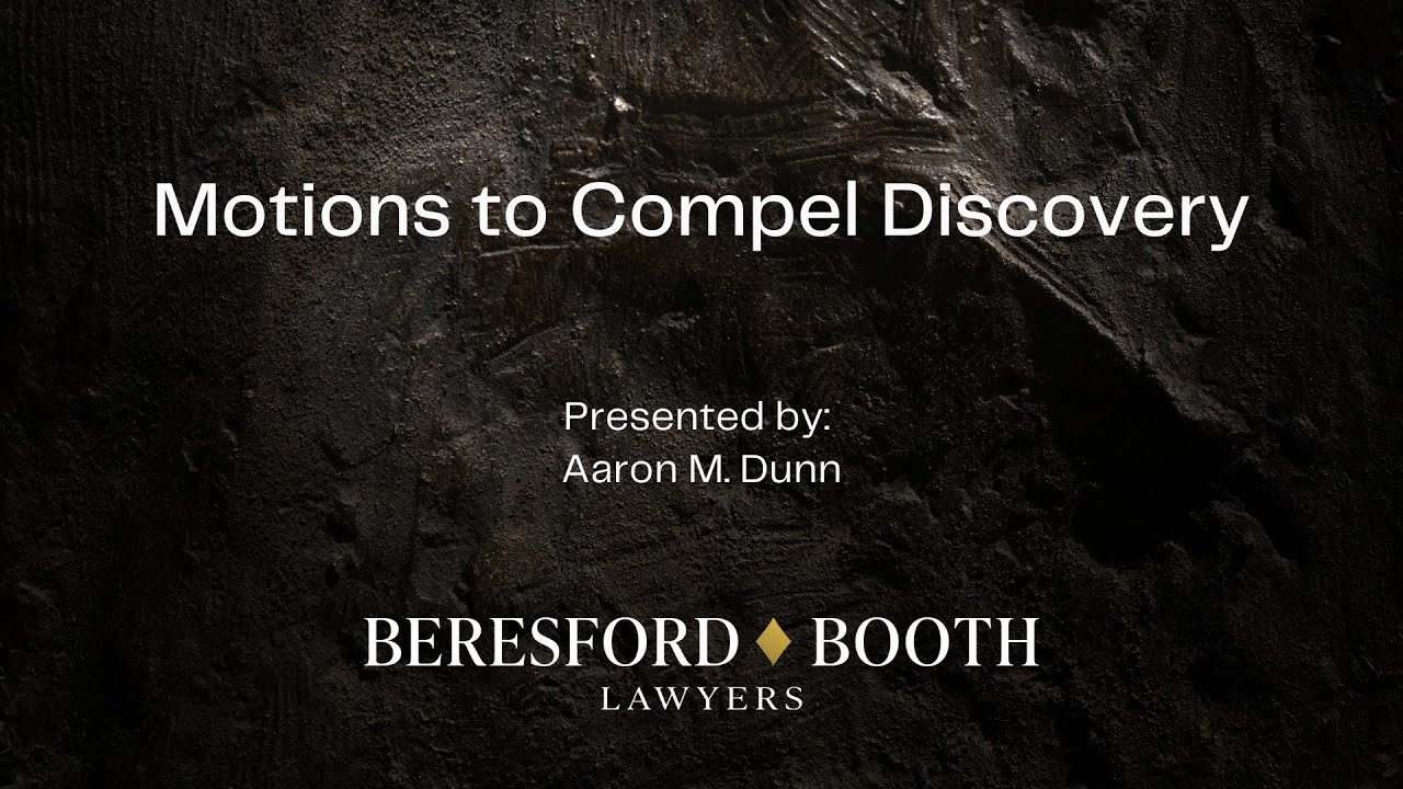 Motions to Compel Discovery - YouTube