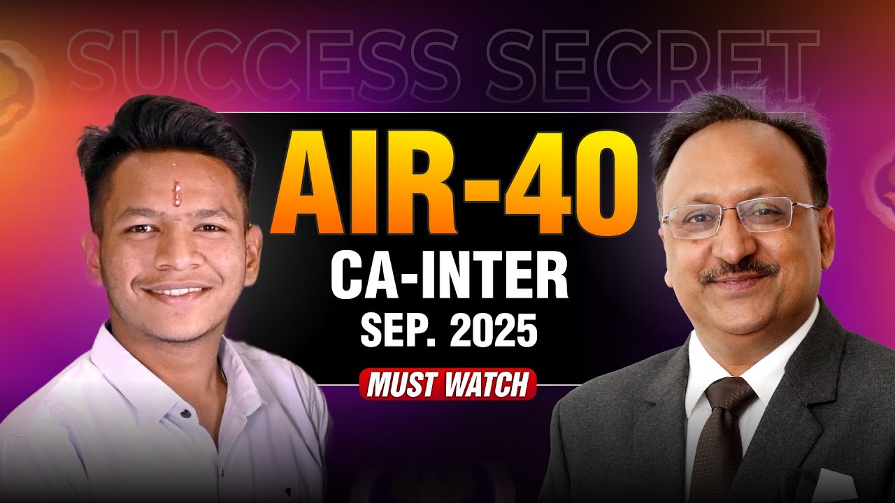 CA Inter | AIR 40 Shiv Kumar Success Secret & Strategy - YouTube