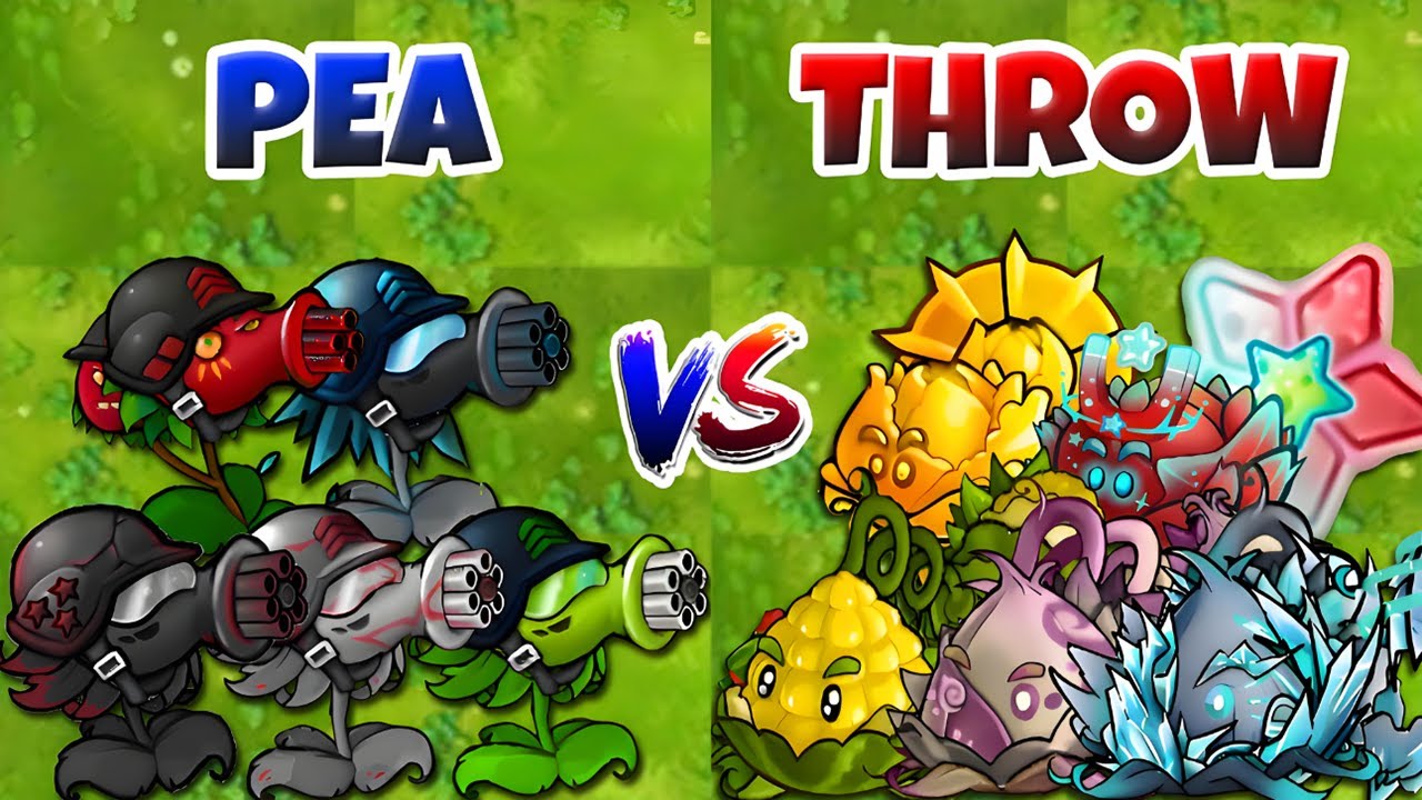 PVZ 1 Fusion 2.3 Challenge - Team PEA vs THROW Plants Fusion vs 300 ...