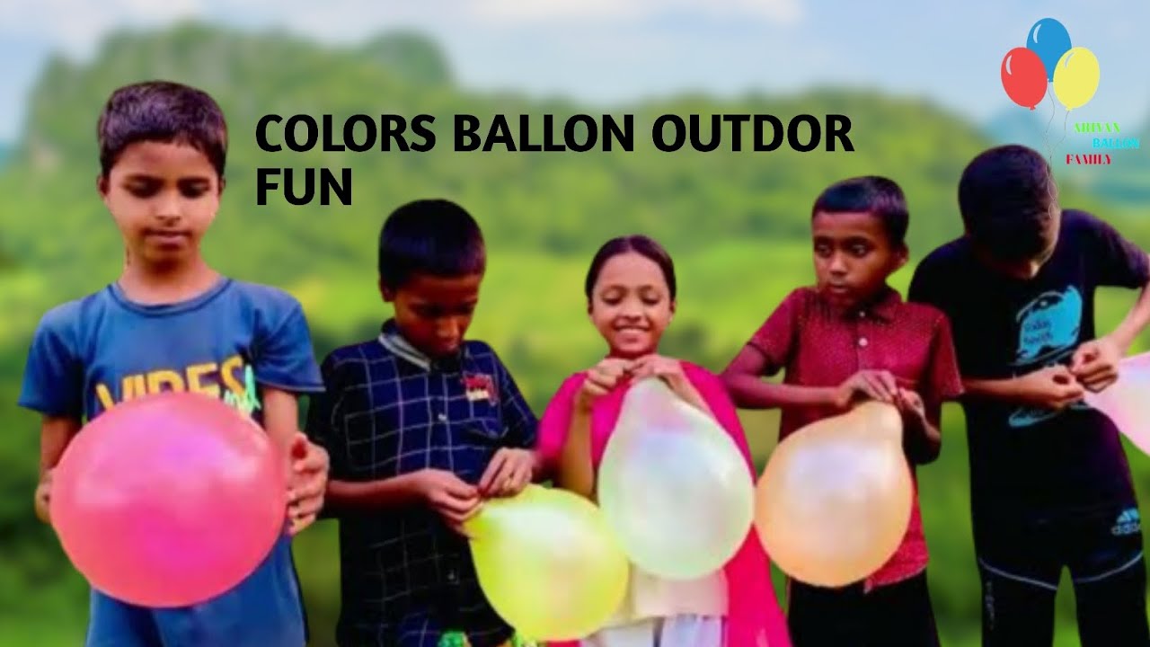 Colors Ballon Outdor fun for kids with Followr Ballon - YouTube