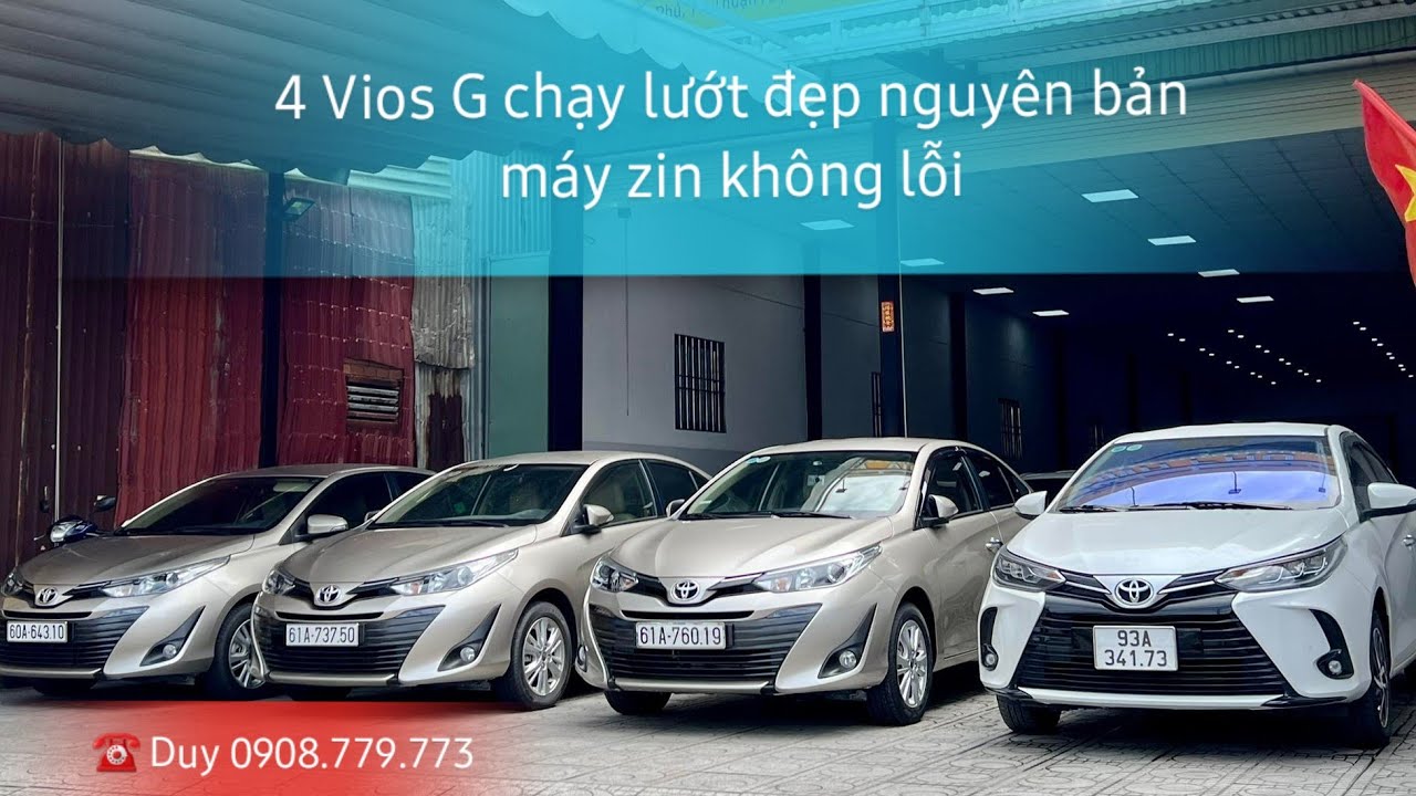4 XE VIOS G CHẠY LƯỚT ĐẸP NGUYÊN BẢN MÁY ZIN KHÔNG LỖI. LH DUY 0908.779 ...