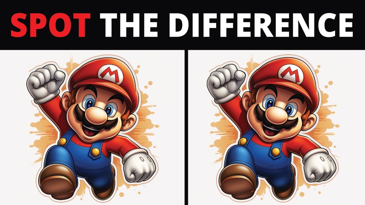 Hard Level SPOT THE DIFFERENCE GAME with Mario! | Try Find The ...