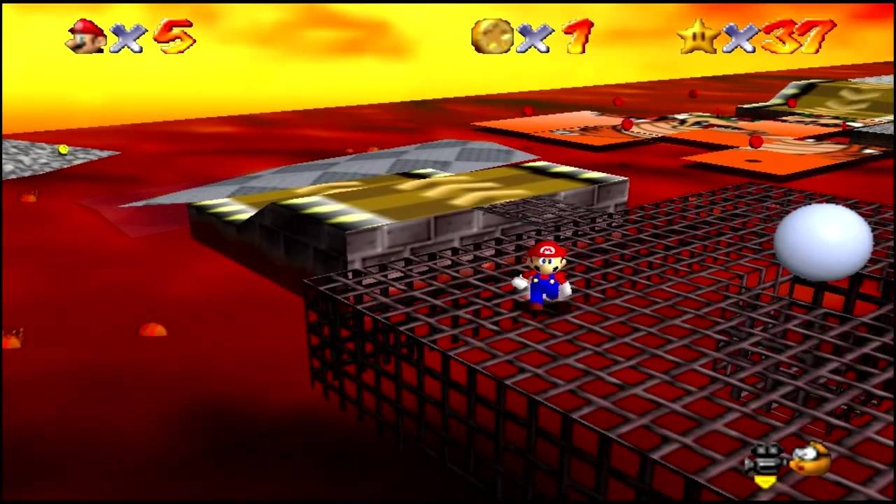 Super Mario 64 (N64) Lethal Lava Land Star #1 Boil The Big Bully - YouTube