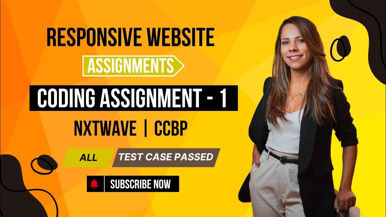 Coding Assignment 1 | Responsive Website | Assignments | NxtWave | CCBP - YouTube