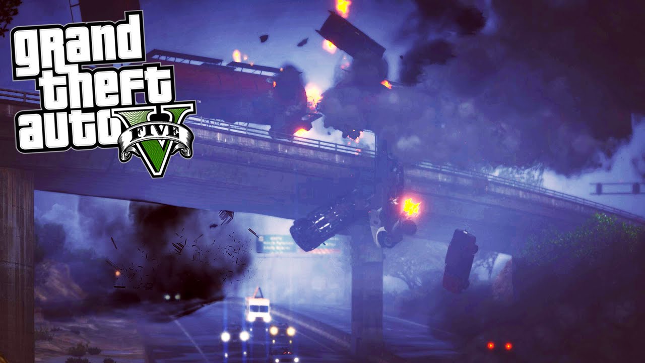 GTA 5 Mods - SUPER TORNADO WRECKS TRAIN! (GTA 5 Disaster Mod) - YouTube