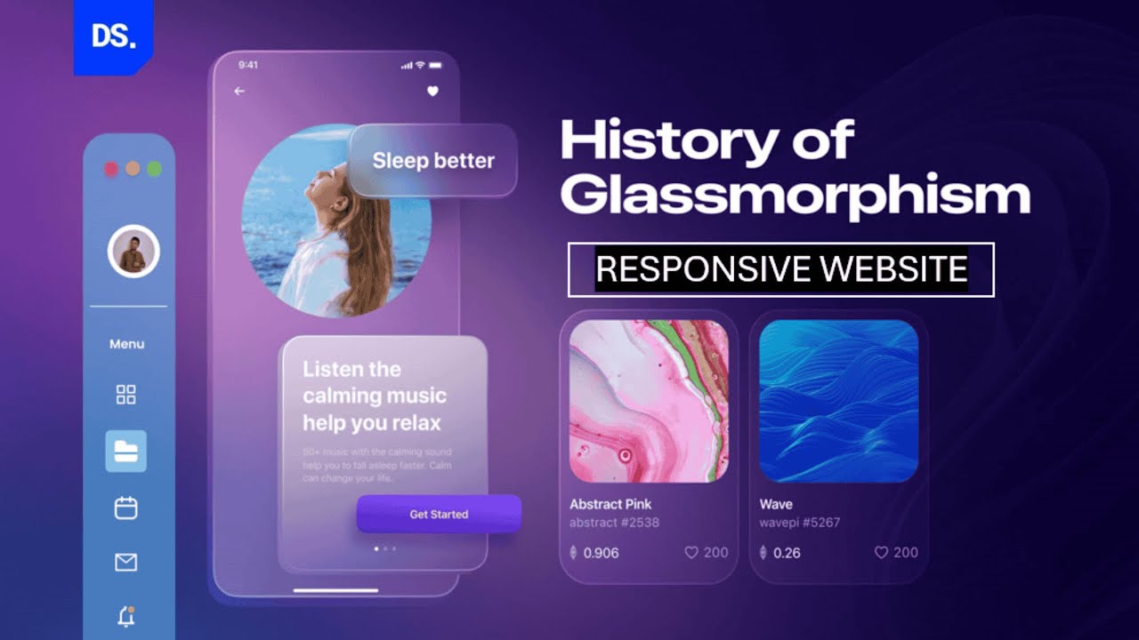 Design A Glassmorphism Card And Integrate With Websites - YouTube