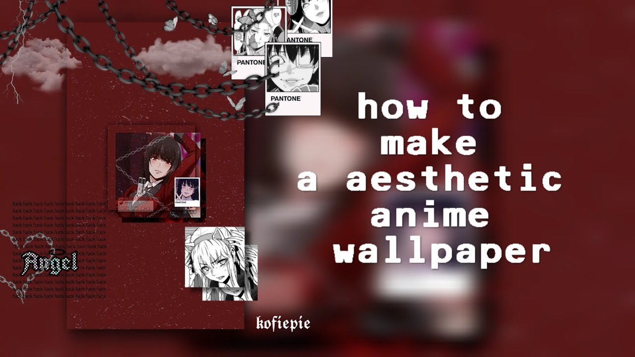 ˏ` how to make aesthetic anime wallpaper in picsart - YouTube