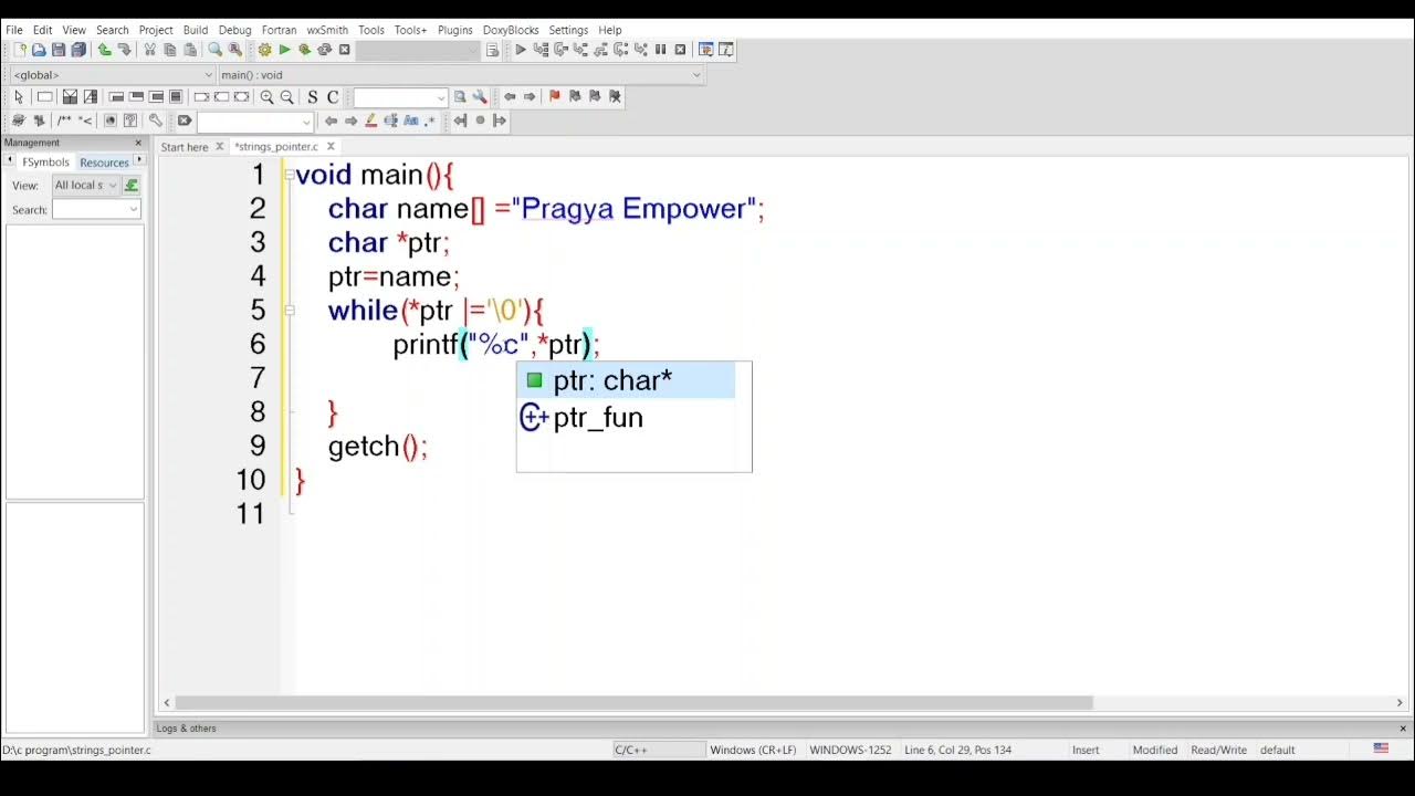 Access strings by pointers | - YouTube