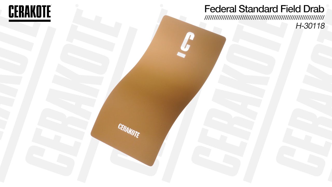Cerakote Federal Standard Field Drab H-30118 - YouTube