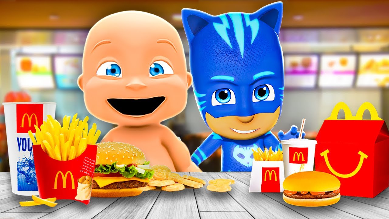 Baby and CATBOY Go to MCDONALDS! - YouTube