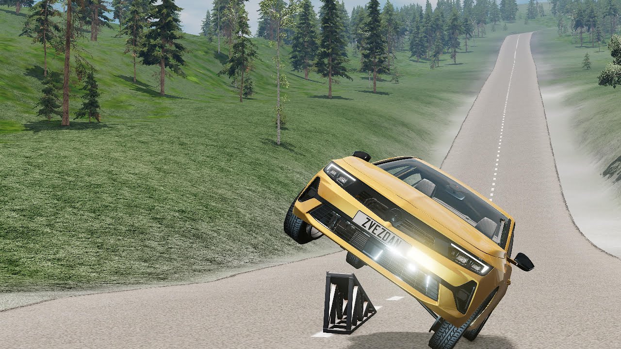 Flying Cars & Insane Crashes: Flip Ramp Destruction in BeamNG.drive ...