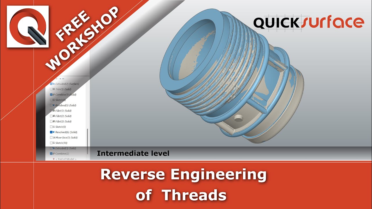 Workshop: Reverse Engineering of threads with QUICKSURFACE - YouTube