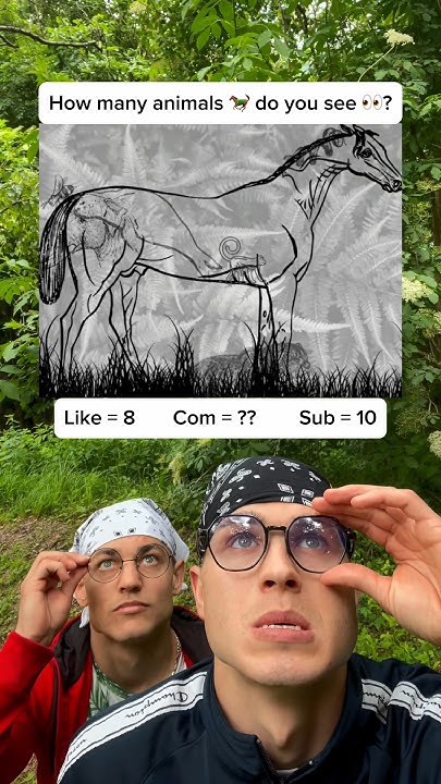 I see ten 🔟 animals 🦨, and you see ?? #illusion #viral #survey # ...
