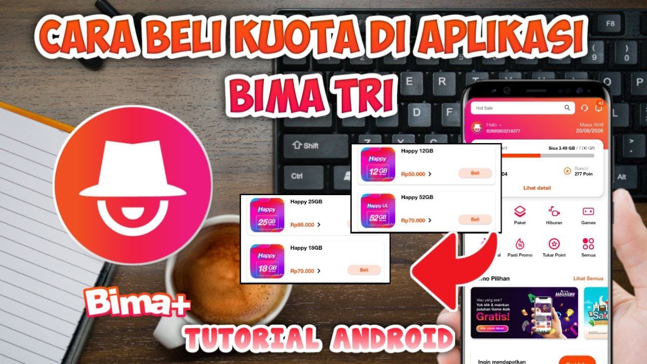 CARA MEMBELI KUOTA DI APLIKASI BIMA+ ATAU BIMA TRI MUDAH 2022 | By NEG ...