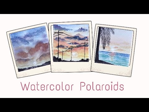 Easy Watercolor Polaroids - YouTube