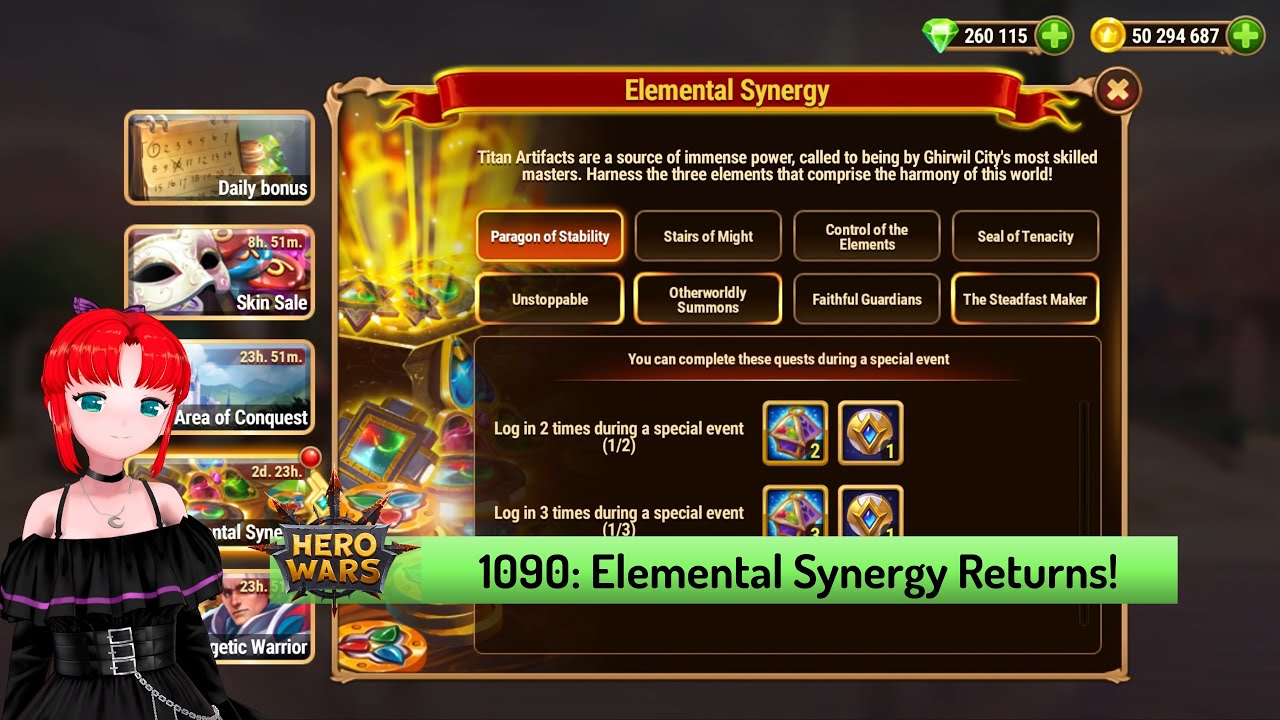Let's Play Hero Wars 1090: Elemental Synergy is Back! - YouTube