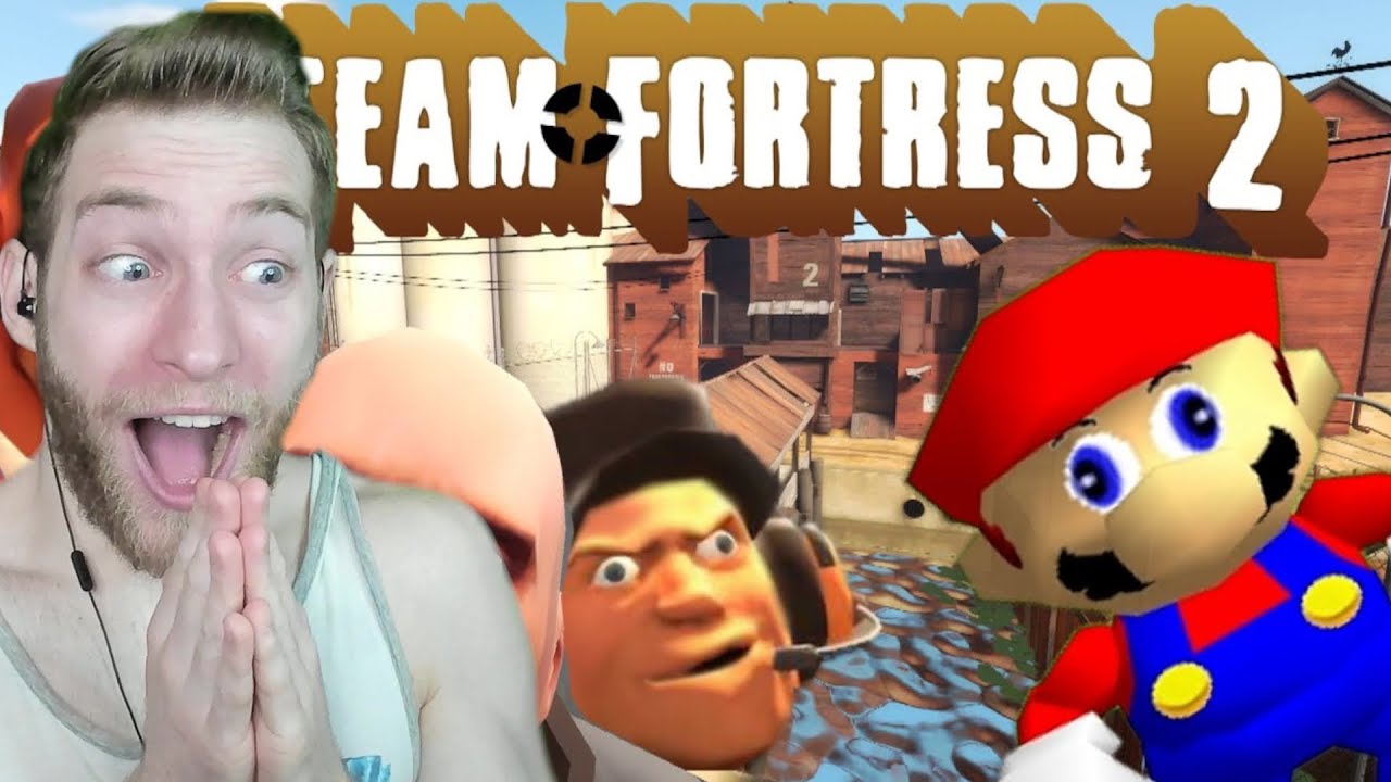 MARIO MEETS TF2 AND IT'S CHAOS!!! Reacting to "If Mario was in Team ...