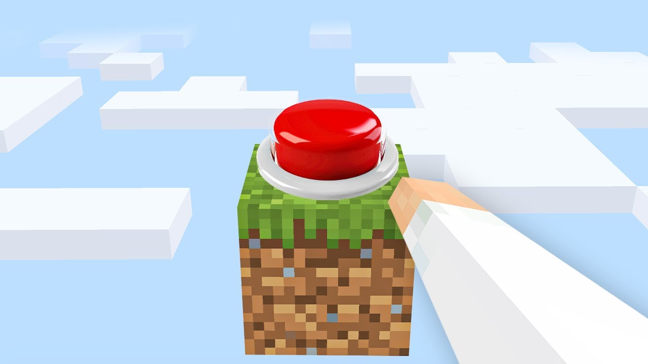 Minecraft, But It's Only 1 Red Button... - YouTube