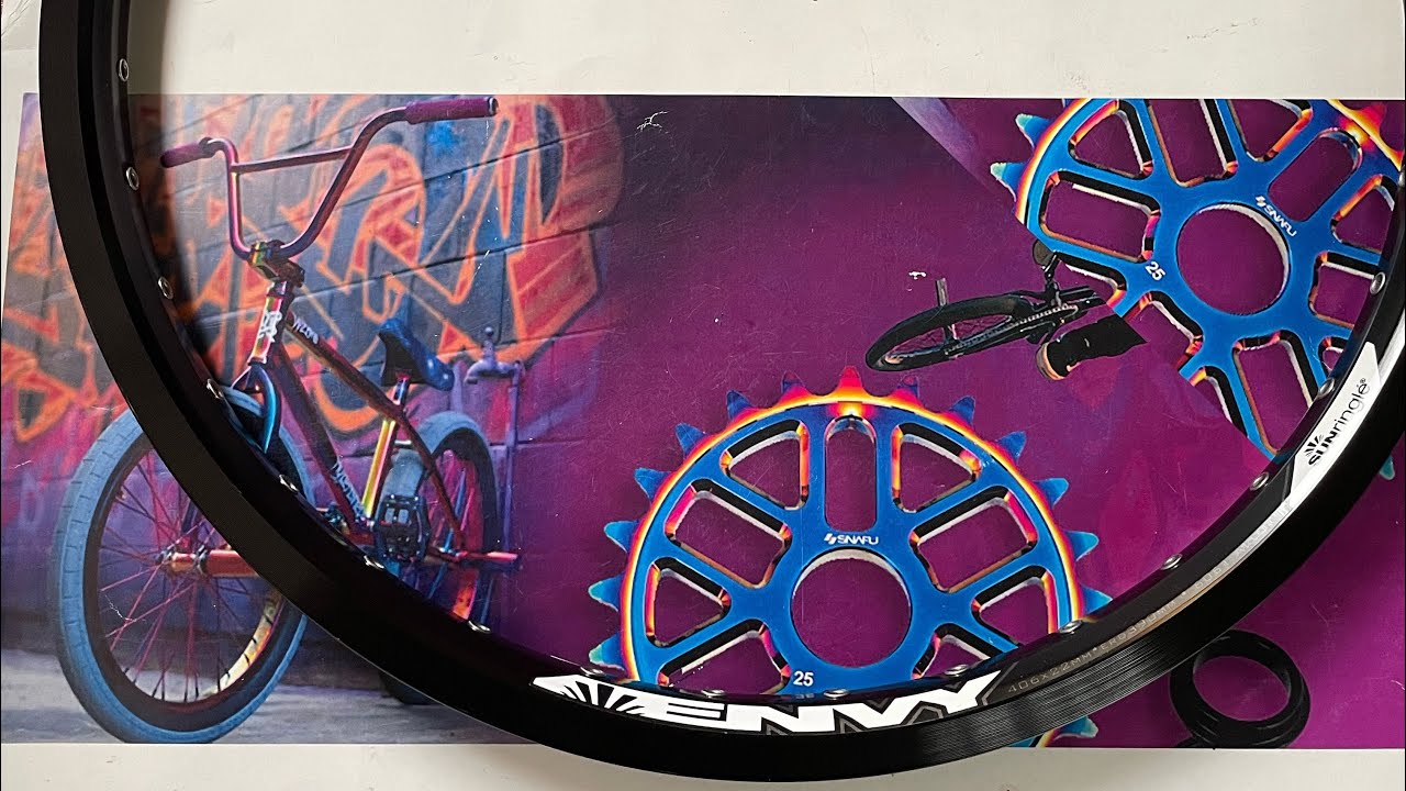 sun ringle envy rim black rear rim for bmx - YouTube
